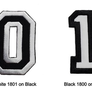 2" Numbers College Varsity Letterman Embroidered Iron on Patch Varsity ...