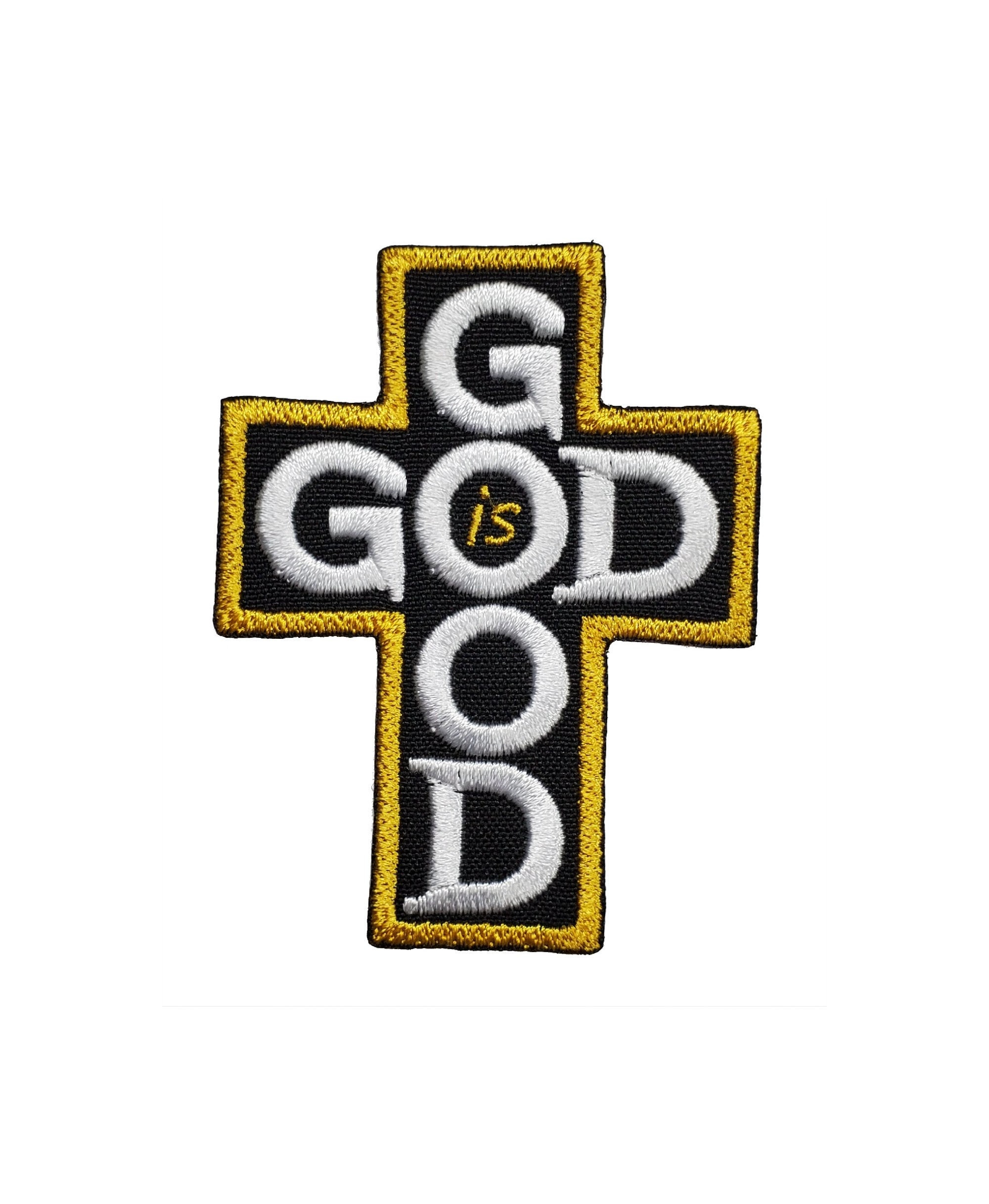 God is Good Christian Cross Embroidered Applique Iron on Patch - Etsy