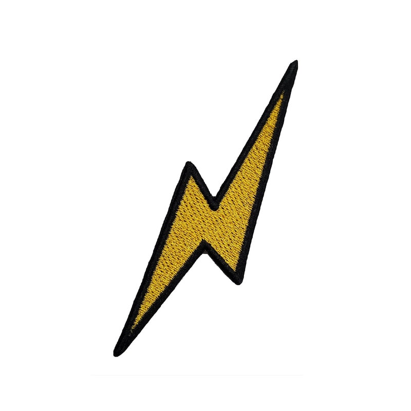 Lightning Bolt Yellow Patch - Etsy