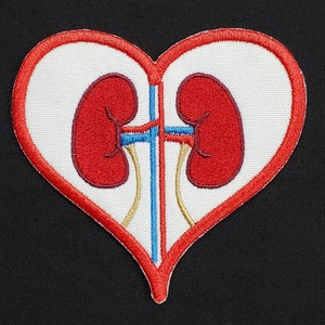 Love Your Kidneys Embroidered Iron on Patch 3.1" X 2.9" Nurse Doctor ...