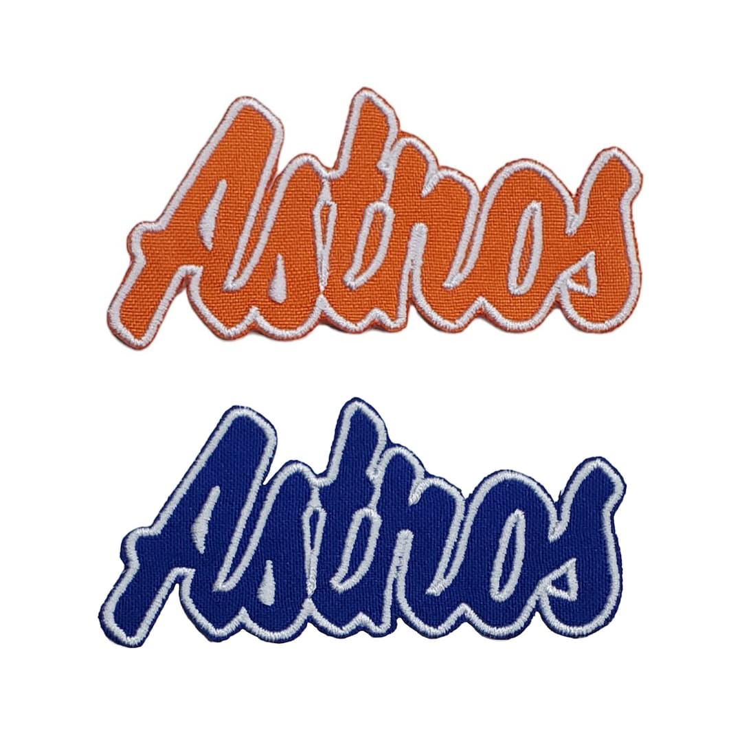 Astros Text Embroidered Applique Iron on Patch Various Sizes Team Name ...