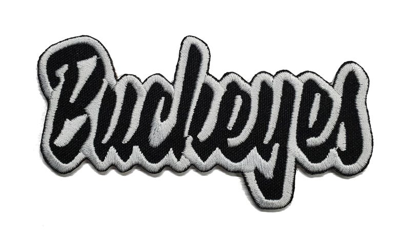 Buckeyes Text Embroidered Applique Iron on Patch Various Sizes Team ...