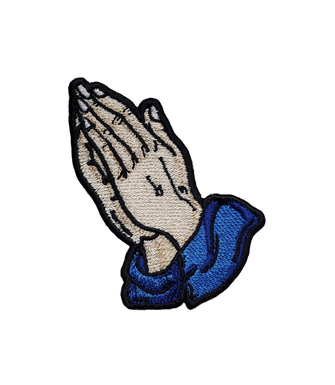 Christian Praying Hands Embroidered Full Stitch Iron-on Patch 2" X 3 ...