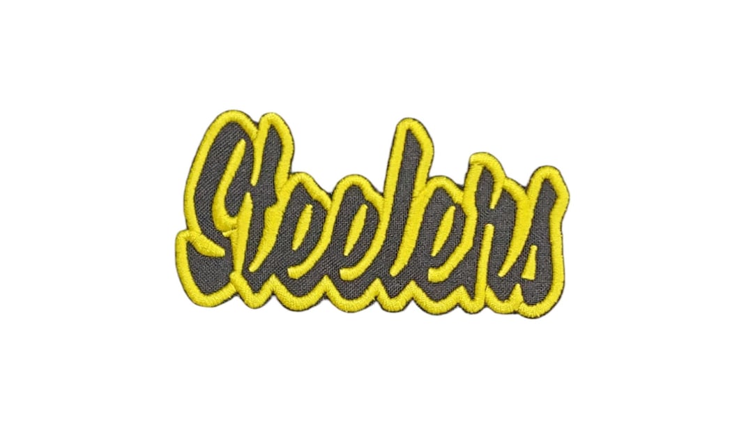 Steelers Text Embroidered Applique Iron on Patch Various Sizes Team ...