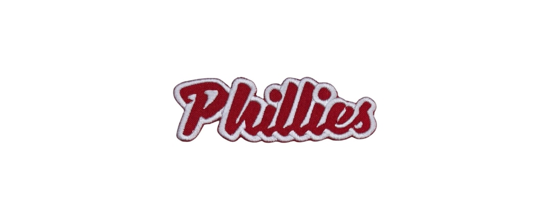 Phillies Text Embroidered Applique Iron on Patch Various Sizes Team ...