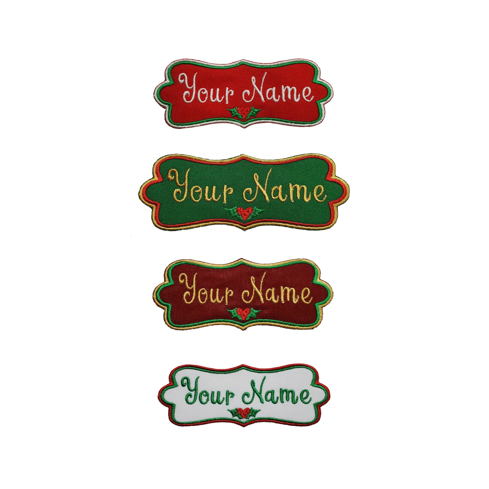 Christmas Stocking NAME PATCH 5 X 2 Custom - Etsy