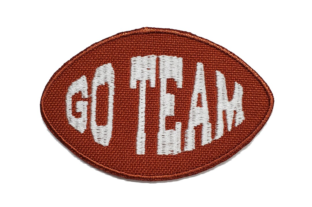 Football Go Team Embroidered Applique Iron on / Sew on Patch 2.4" X 1.6 ...
