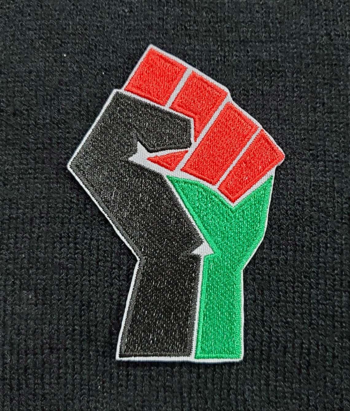 Black Power Fist Embroidered Iron-On Patch 2.25 x | Etsy