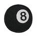 Eight Ball Embroidered Iron on Patch 2.1 Funny Humor Pool Billiards ...