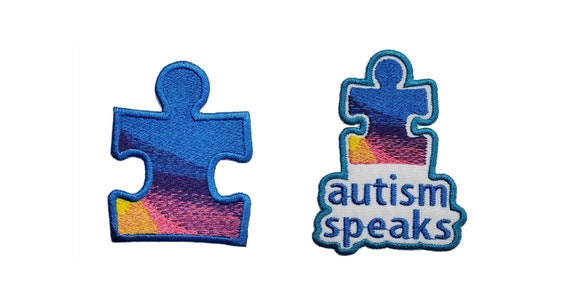 Autism Speaks Puzzle Piece Awareness Ribbon Embroidered Iron - Etsy
