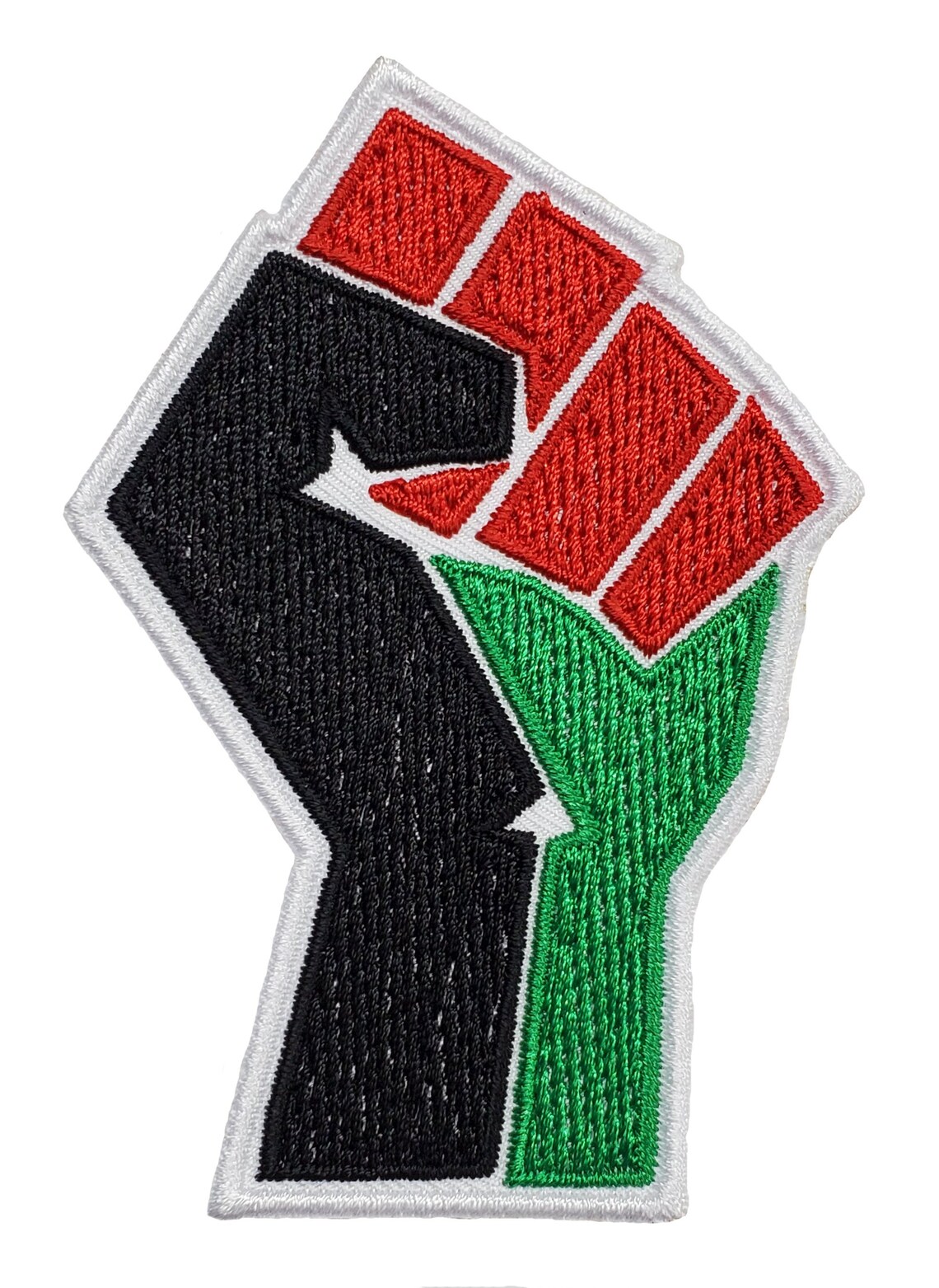Black Power Fist Embroidered Patch - Pan African Flag Colors - Etsy
