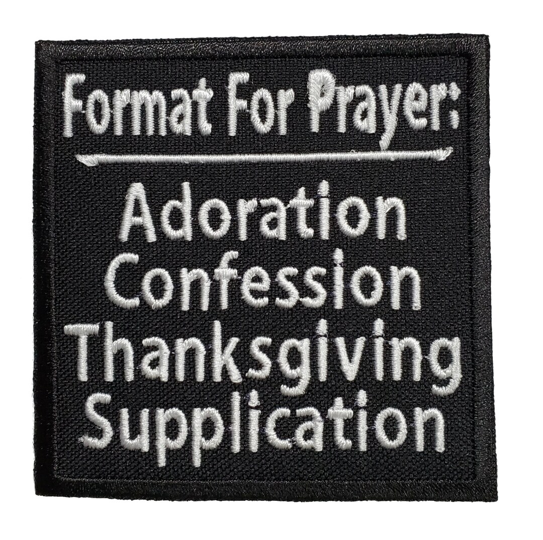Christian Biker Patch Format for Prayer Embroidered Applique Iron on ...