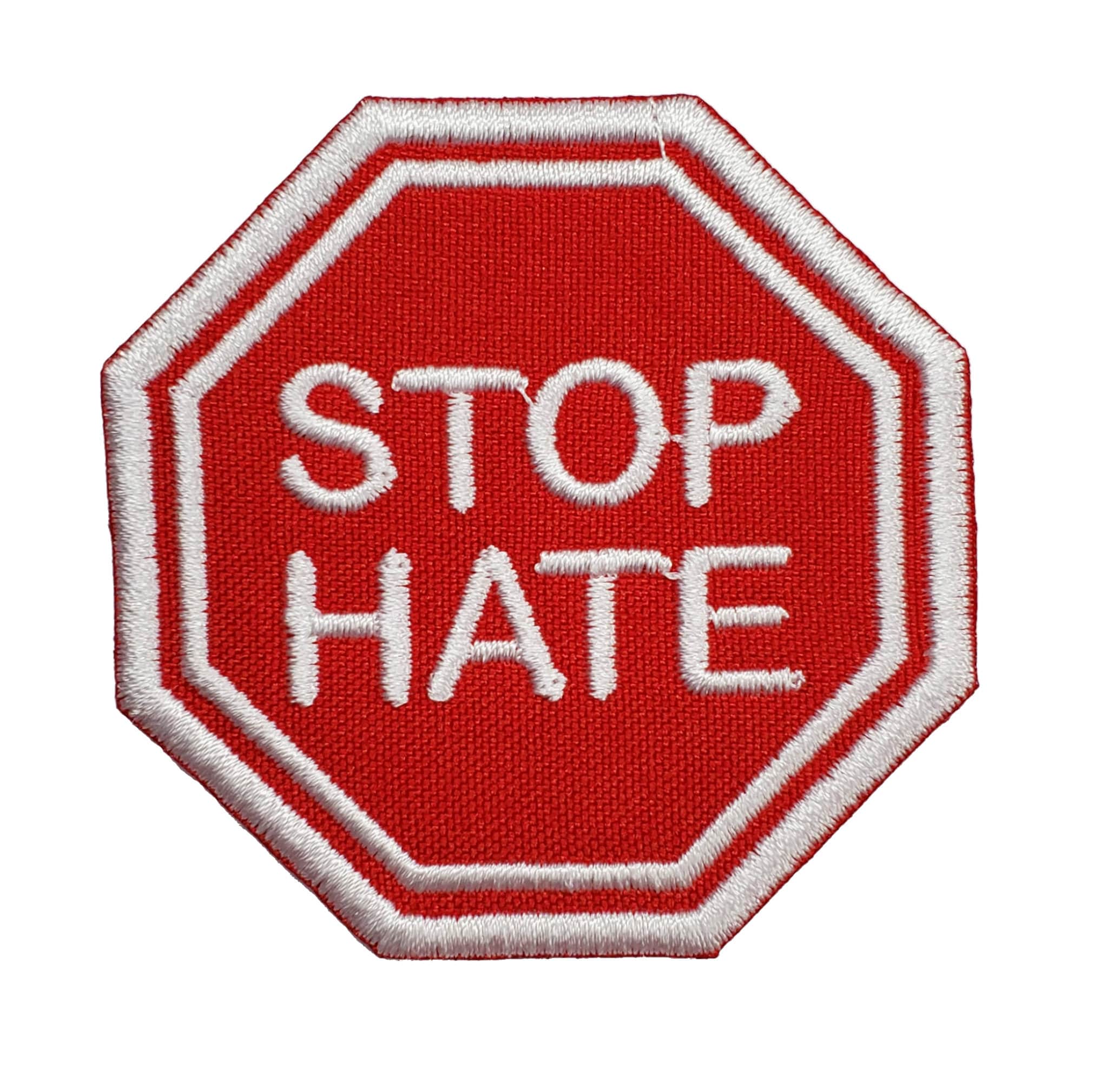 Stop Hate Stop Sign Embroidered Iron-on/ Sew-on Patch - Etsy