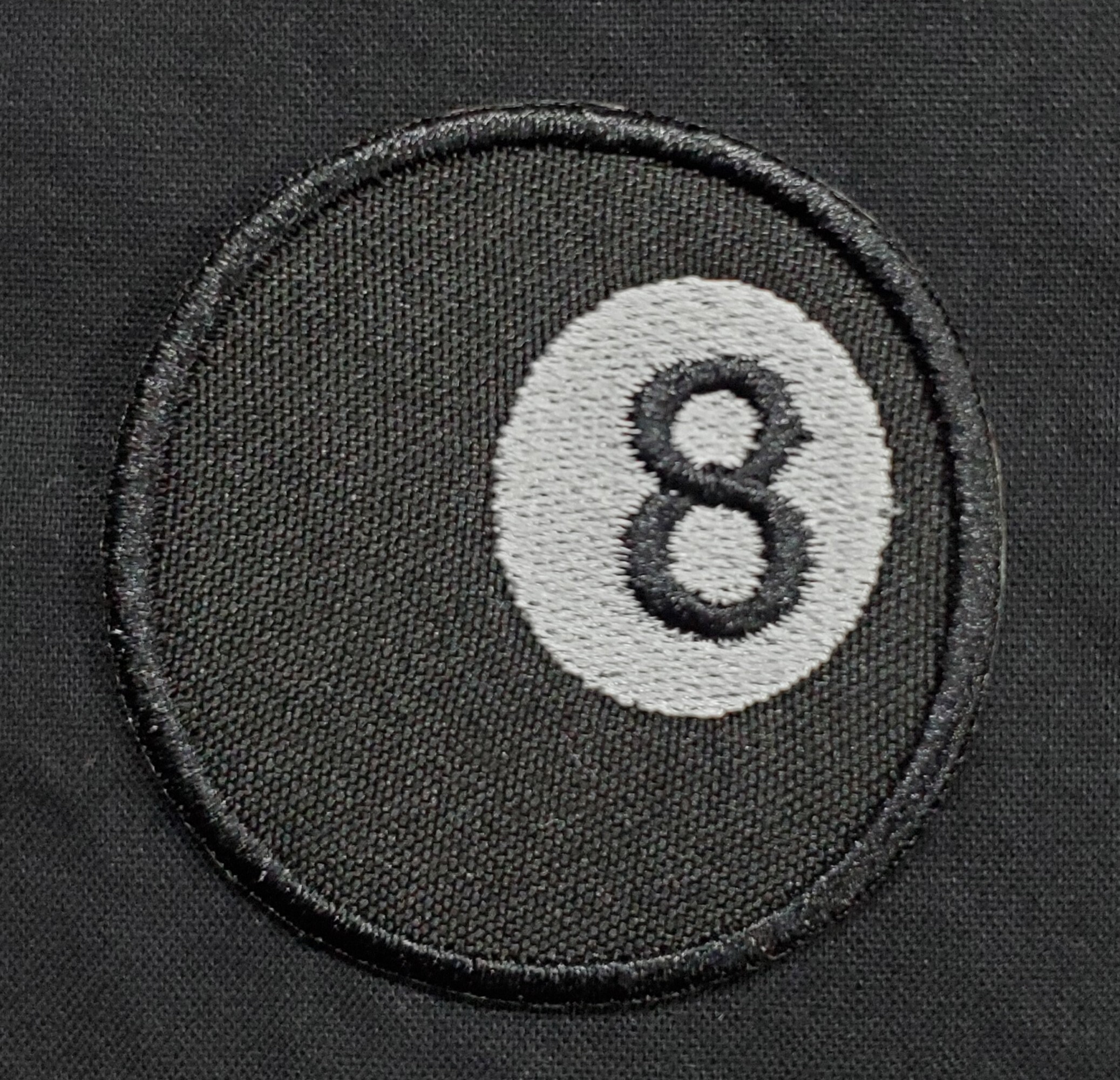 Eight Ball Embroidered Iron on Patch 2.1" Funny Humor Pool Billiards ...