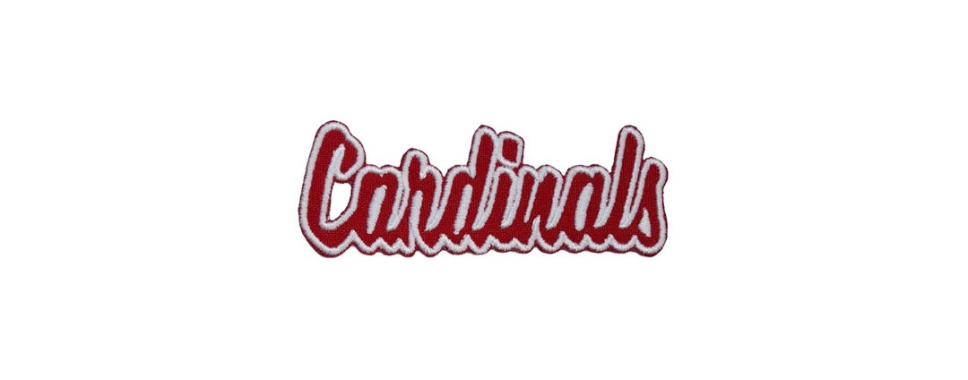 Cardinals Text Embroidered Applique Iron on Patch Various Sizes Team ...