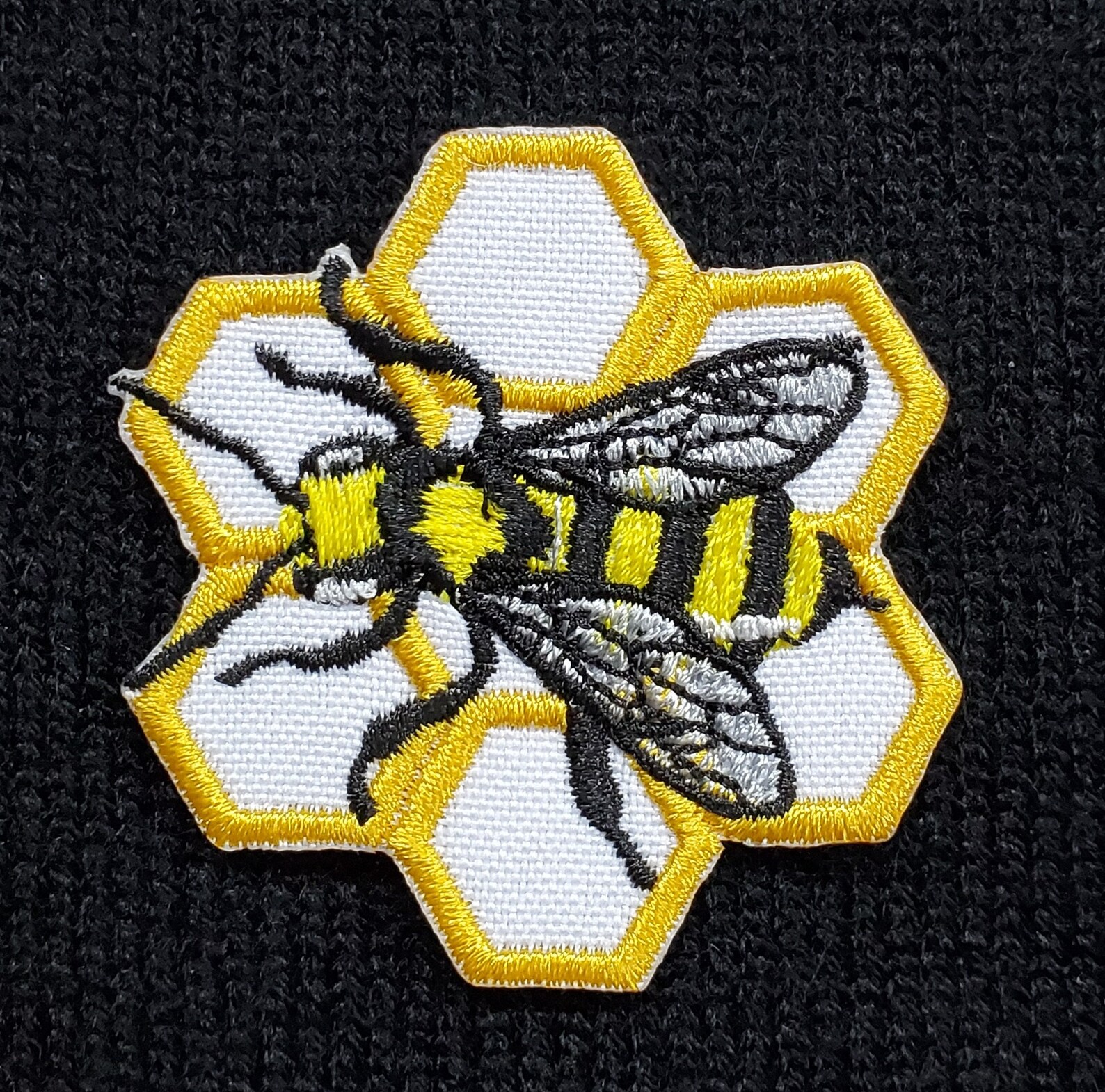 Bumble Bee Honeycomb Iron on Patch 1.9" Cute for Kids Children ...