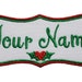 Christmas Stocking NAME PATCH - 5" X 2" Custom Personalized Iron on or ...