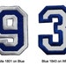 3" Numbers College Varsity Letterman Embroidered Iron on Patch Varsity ...