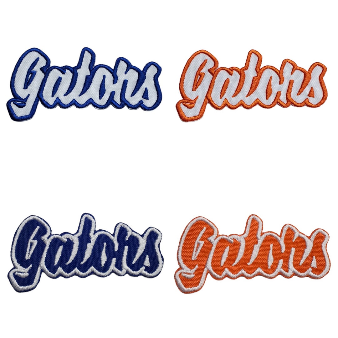 Gators Text Embroidered Applique Iron on Patch Various Sizes Team Name ...
