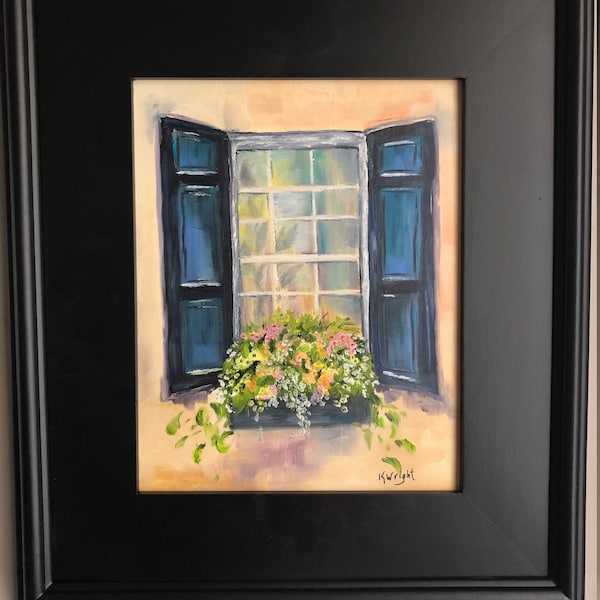 Window Frame With Flower Box - Etsy