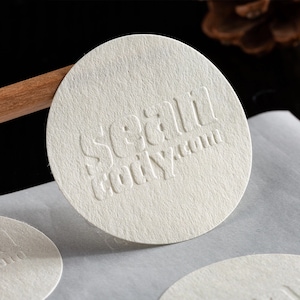 Blind Emboss Sticker - Custom Seal Stickers, 3D Raised Embossing ...