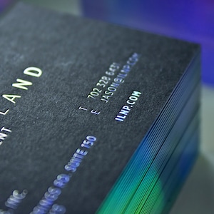 100 Luxury Gold Foil Business Cards Design and Print, QR Calling Cards ...