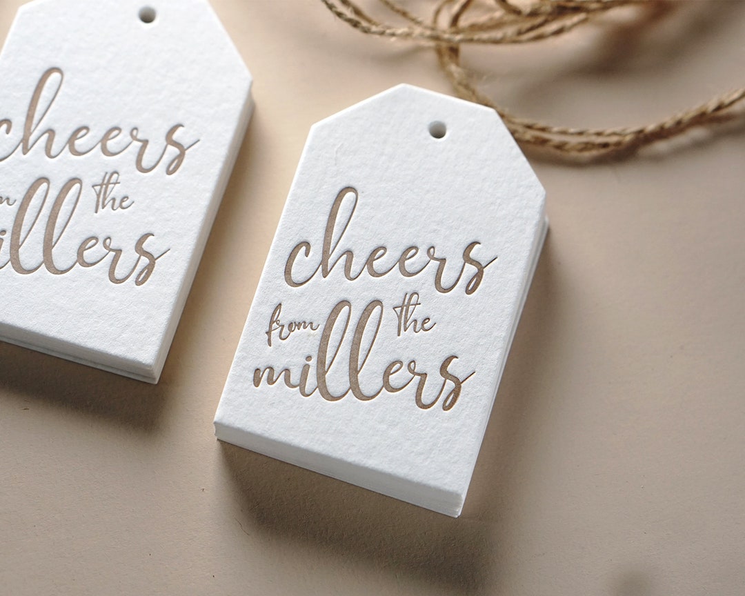 Letterpress Gift Tags With Personalized Custom Monogram | Custom ...