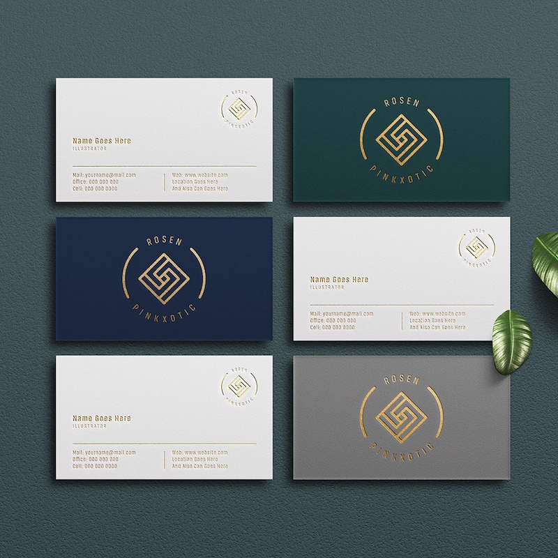 Gold Embossed Business Cards - Etsy