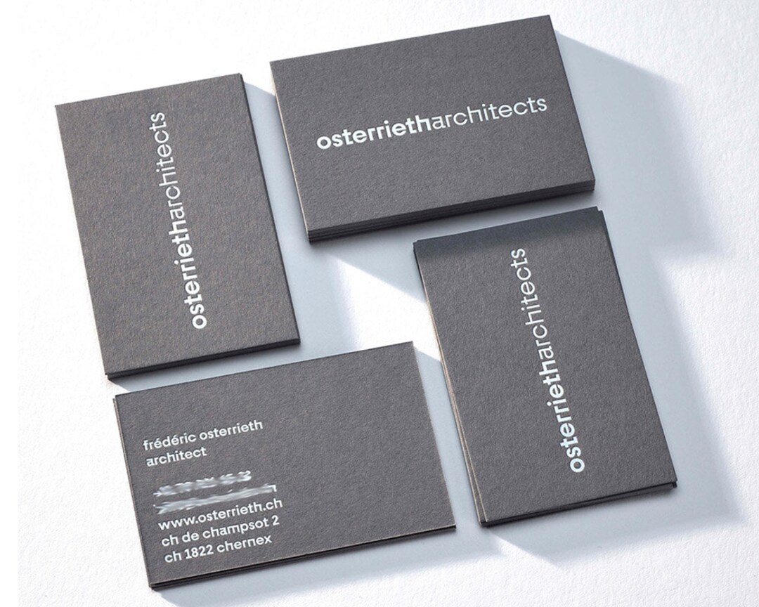 Custom Grey Business Cards, Calling Cards, Custom Design - Business ...