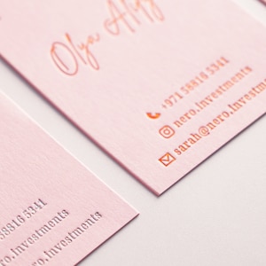Customized Pink Paper Dome Cut Business Cards, Calling Cards Design and ...