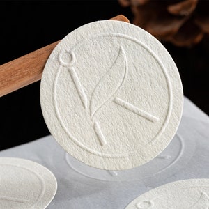 Blind Emboss Sticker - Custom Seal Stickers, 3D Raised Embossing ...