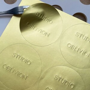 Custom Embossed Sticker With Blind Embossing - Gold, Silver, Label ...