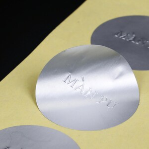 Custom Embossed Sticker With Blind Embossing - Gold, Silver, Label ...