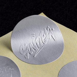 Custom Embossed Sticker With Blind Embossing - Gold, Silver, Label ...
