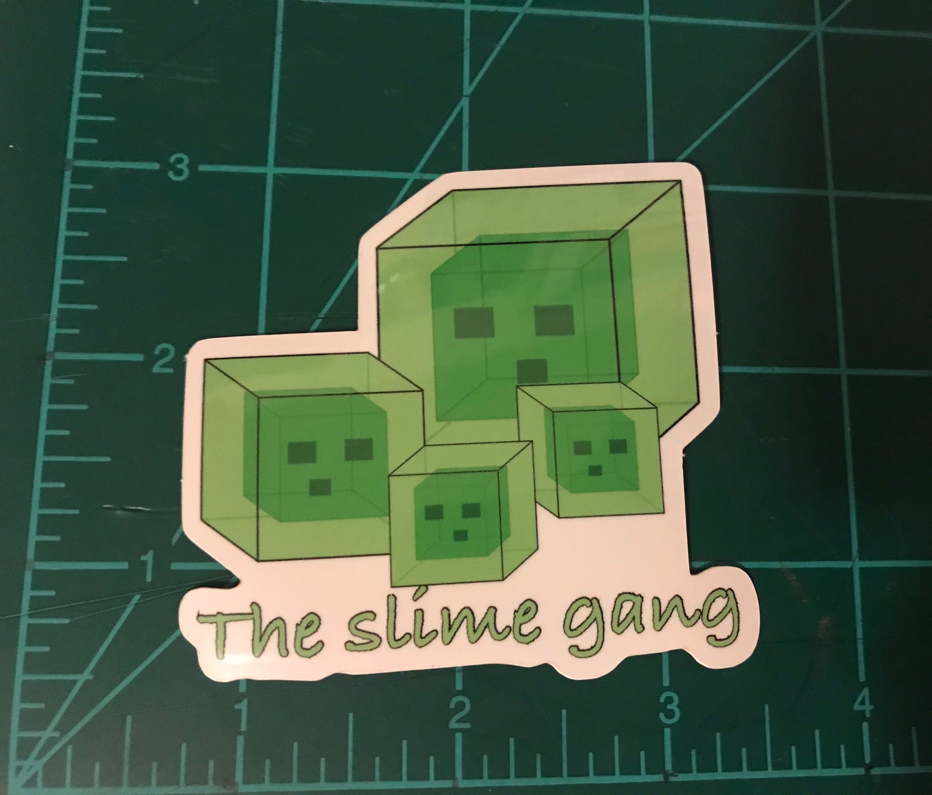Small Slime Gang Minecraft Sticker Impermeable - Etsy España