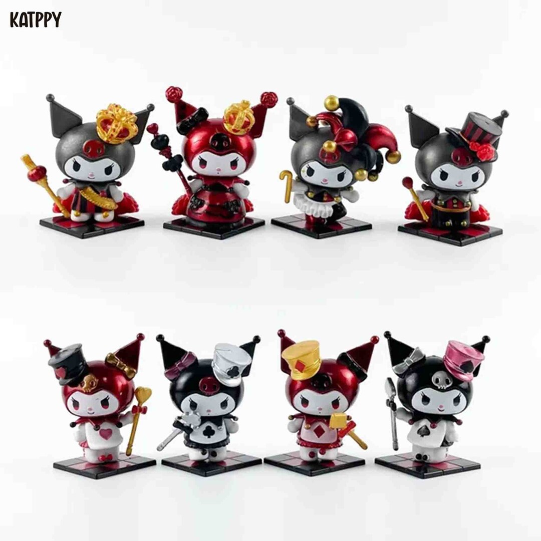 FG036 - 8pcs/set Kawaii Special Cartoon Figurines Kuromi Poker Party ...