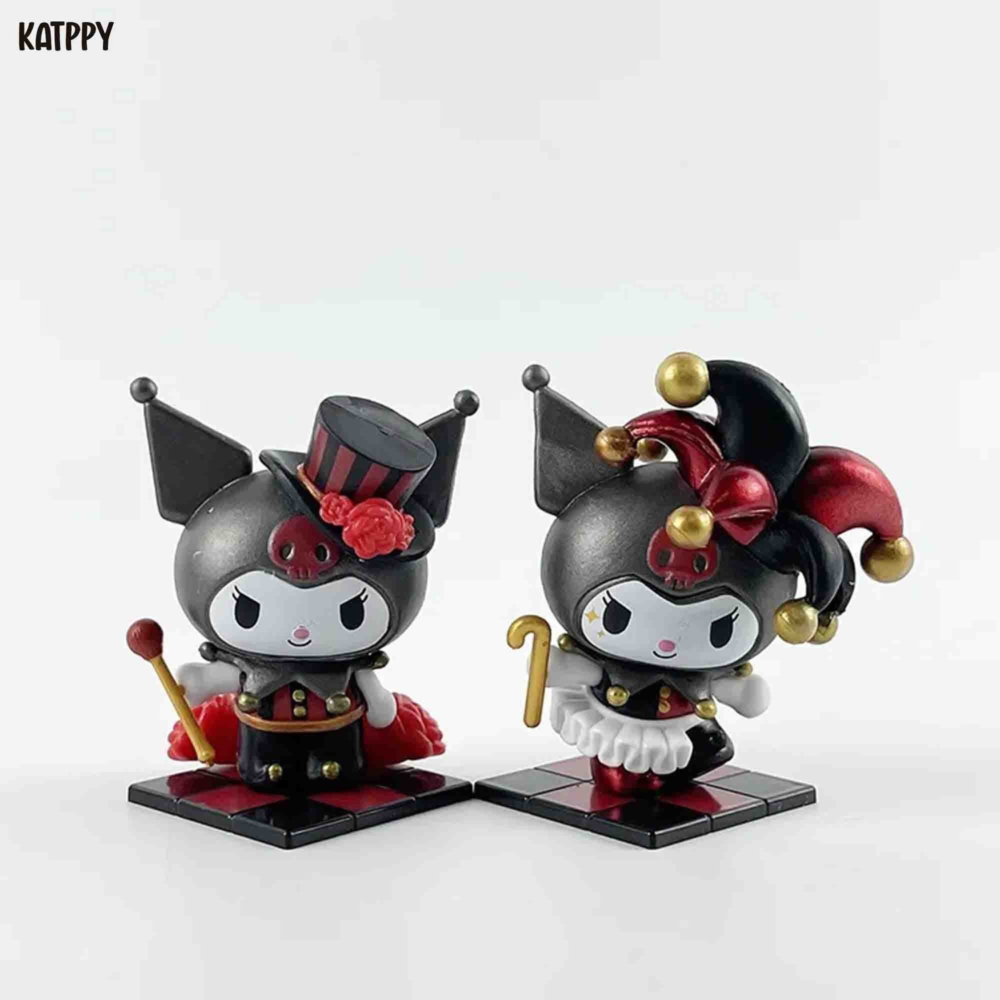 FG036 8pcs/set Kawaii Special Cartoon Figurines Kuromi Poker Party Toy ...
