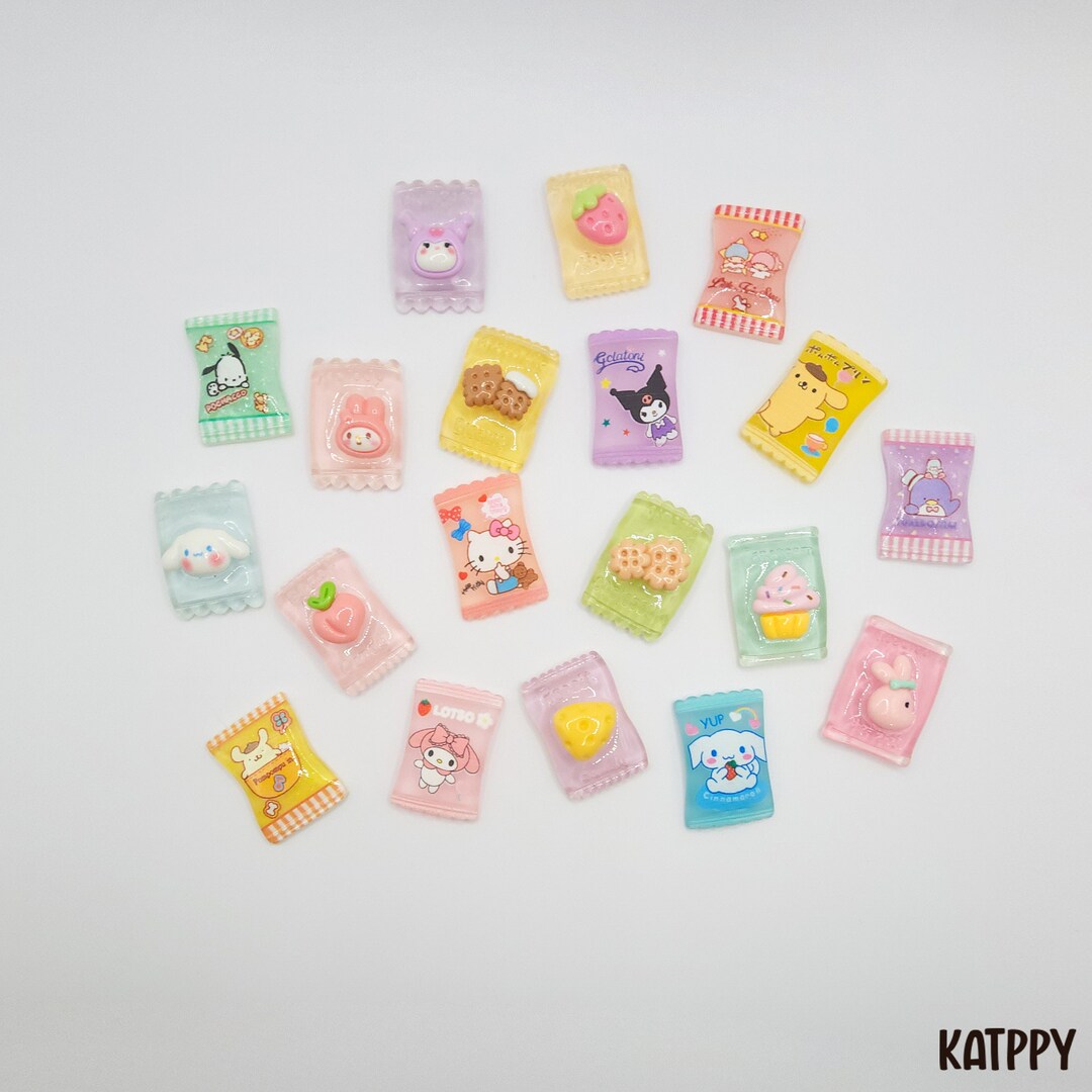 Kawaii Transparent Mixed Cartoon Candy Decoden Cabochons, Cartoon Resin ...