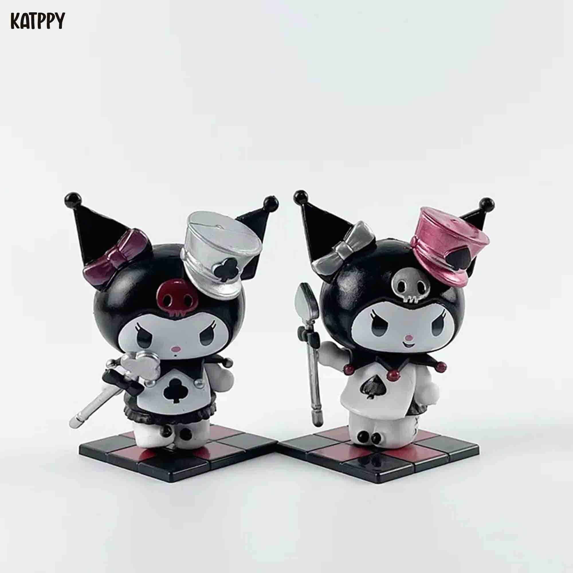 FG036 8pcs/set Kawaii Special Cartoon Figurines Kuromi Poker Party Toy ...