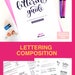 Lettering Composition From 0 to 10. Printable Lettering Guide With Key ...