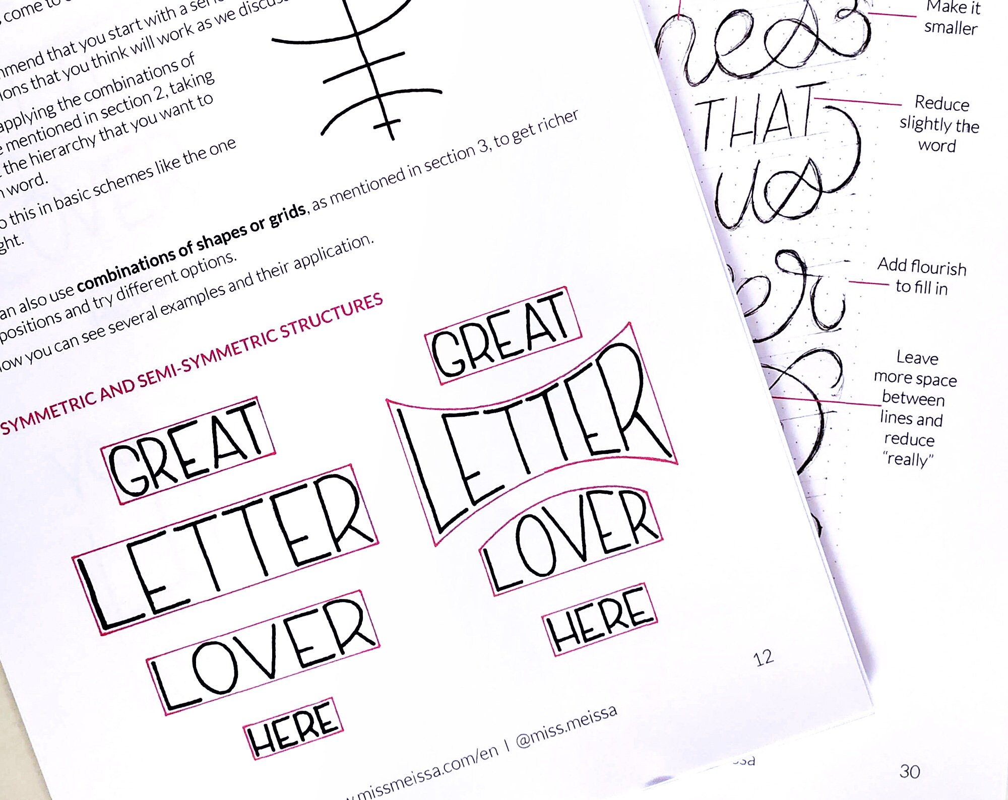 Lettering Composition From 0 to 10. Printable Lettering Guide With Key ...