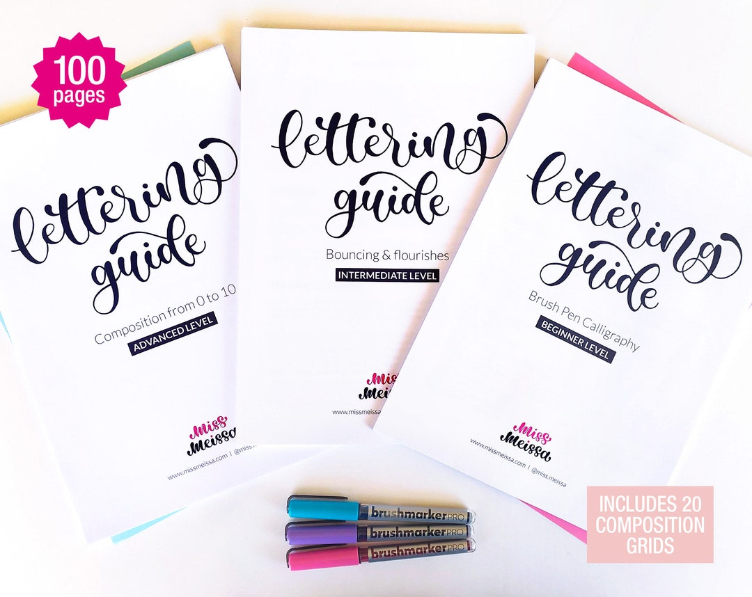 Lettering and Brush Calligraphy Bundle 3 Workbooks · Beginners Brush ...