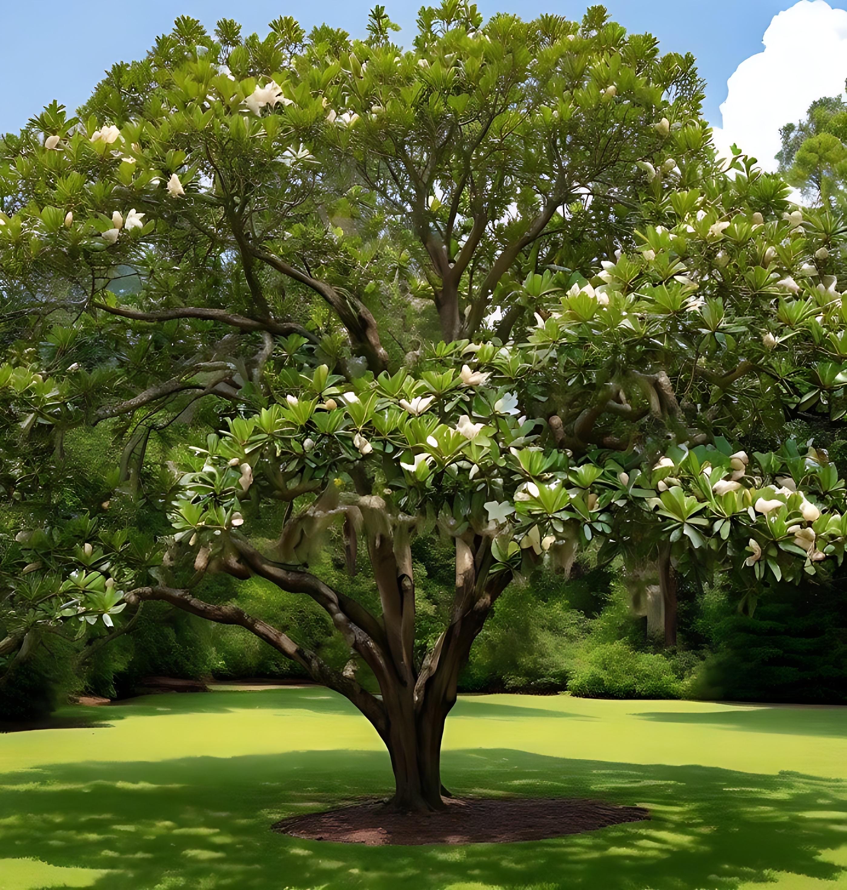 Sweet Bay MAGNOLIA Evergreen Tree Creamy White Flowers Lemony Scent ...