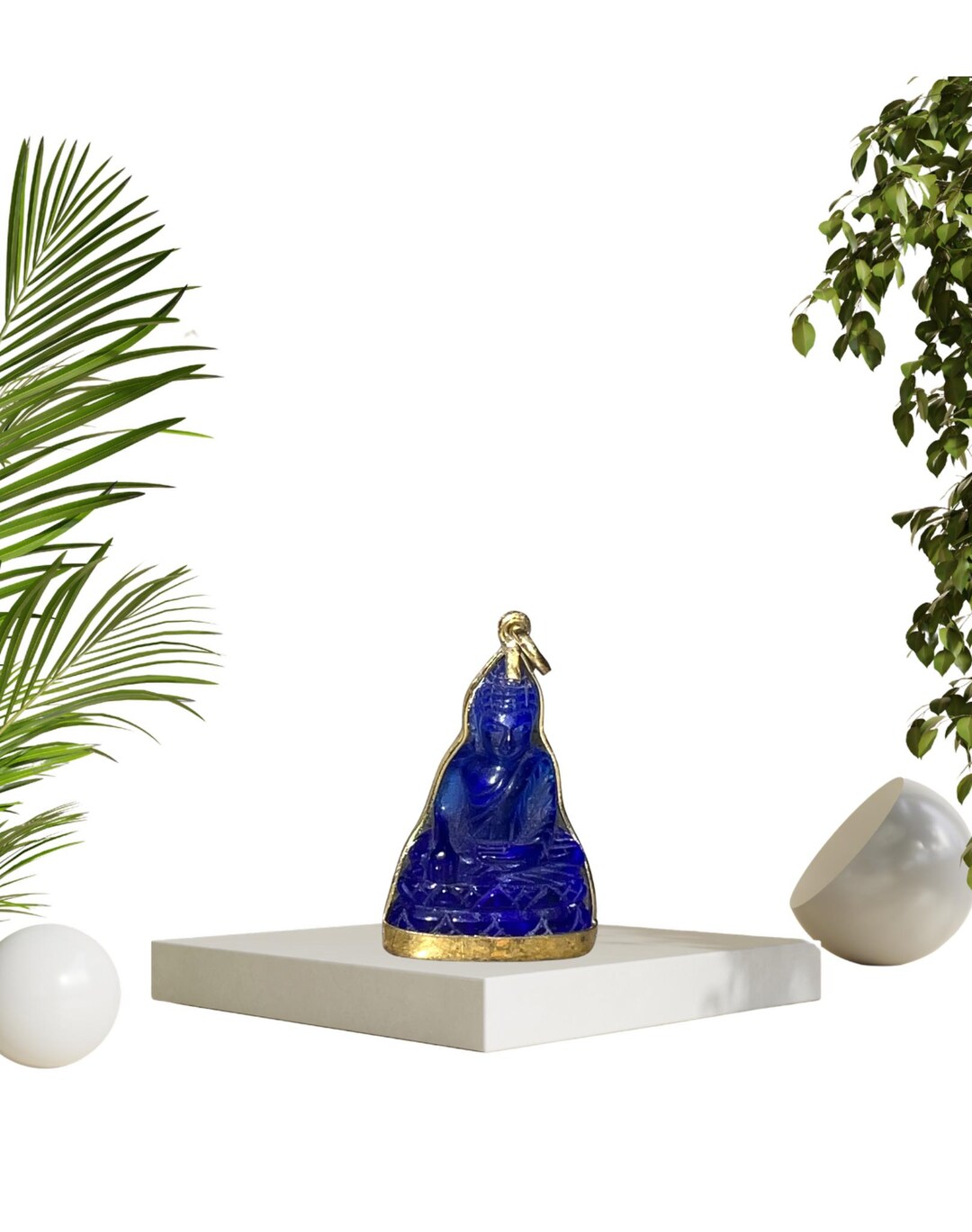 Blue Buddha Pendant - Etsy