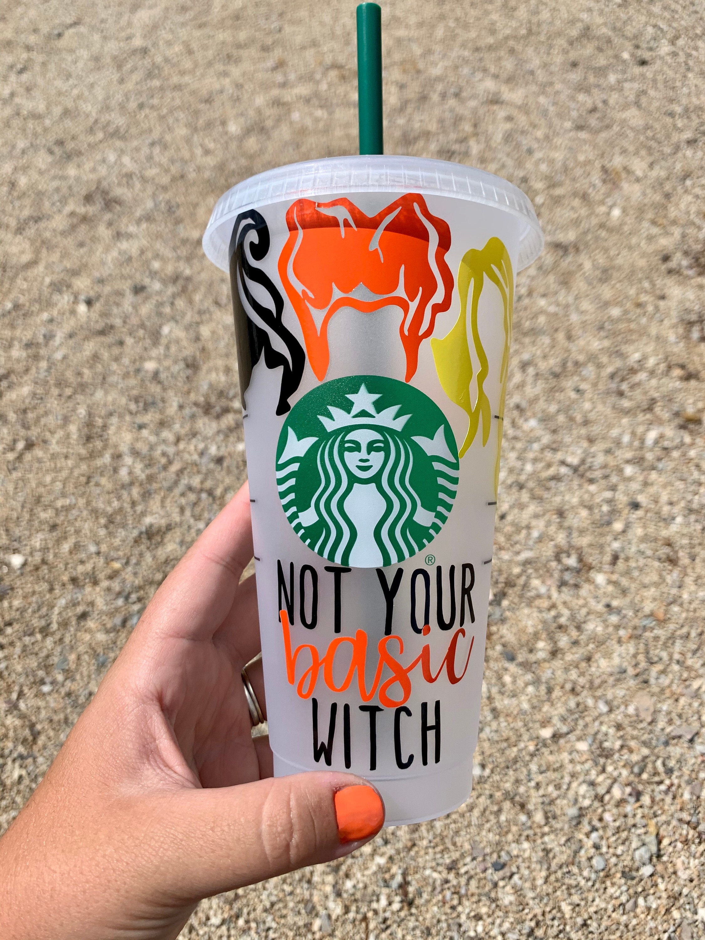 Hocus Pocus Starbucks Venti Reusable Cup/ Not Your Basic Witch - Etsy