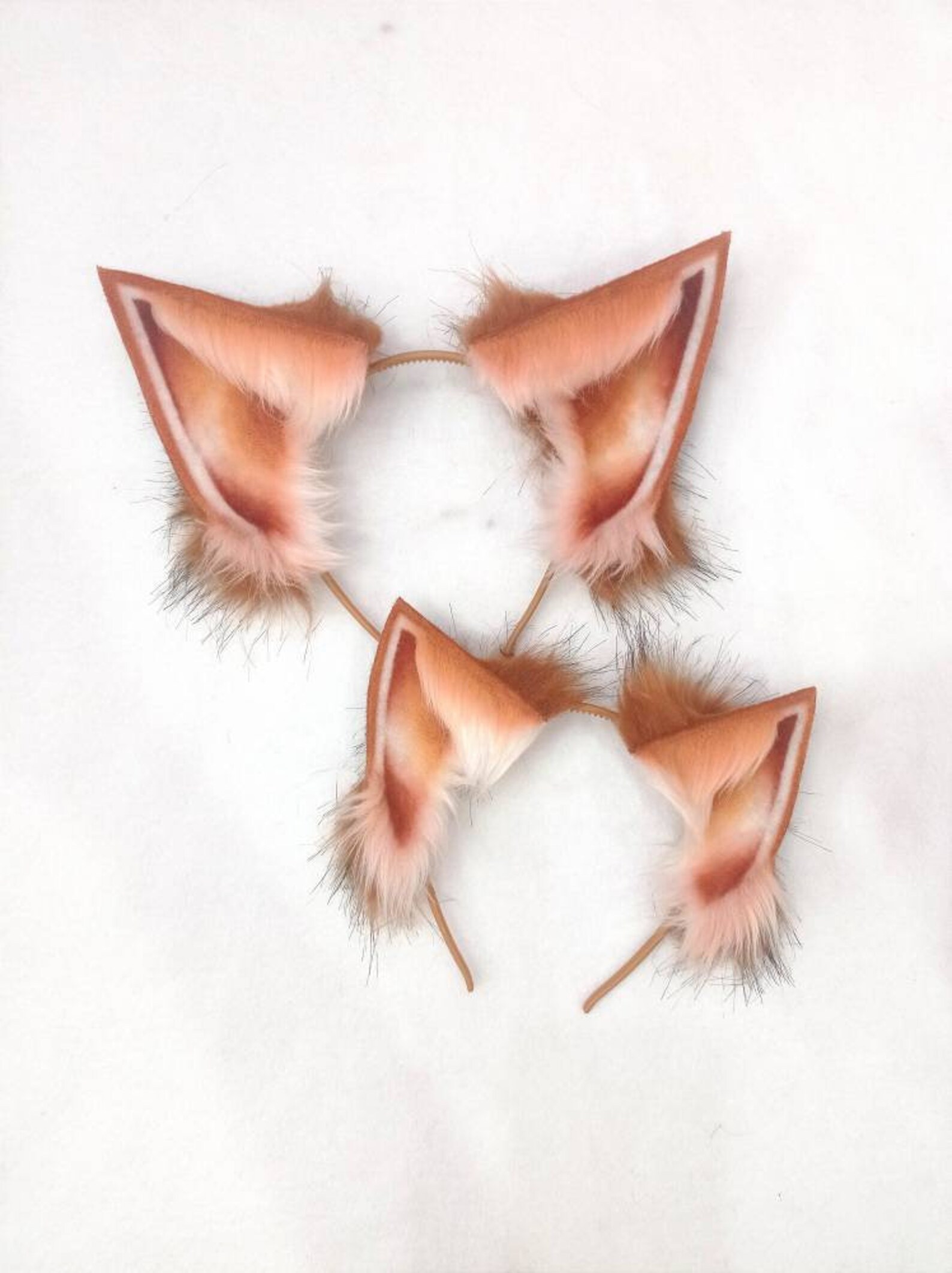 Red Fox Ears Ginger Faux Fur Furry Orange | Etsy