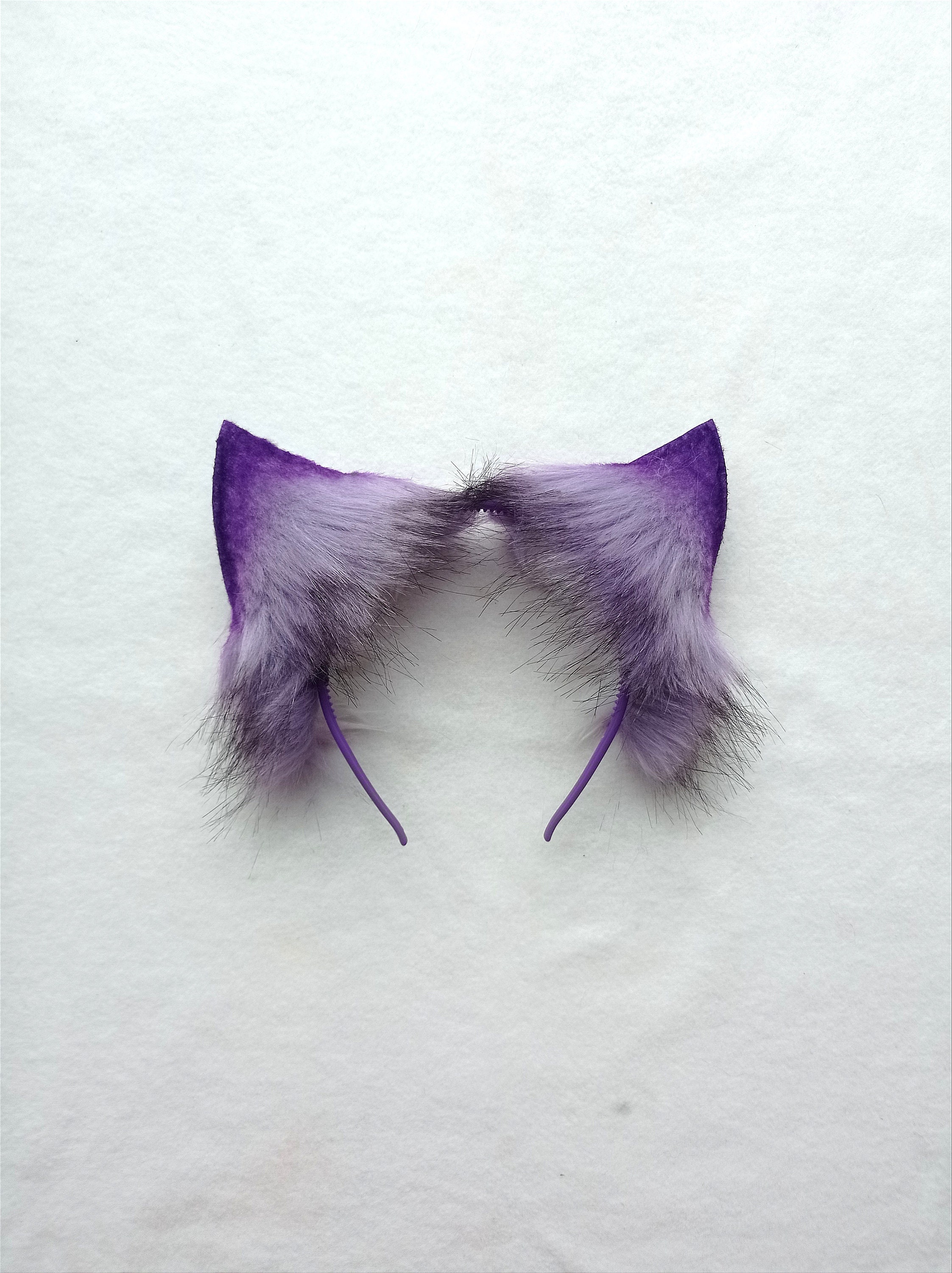 Purple Ears Fox Kitsune Cosplay Furry Faux Fur - Etsy