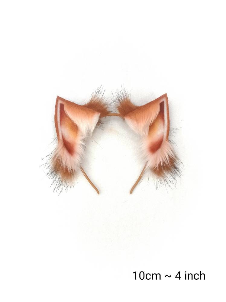 Red Fox Ears Ginger Faux Fur Furry Orange Cosplay - Etsy