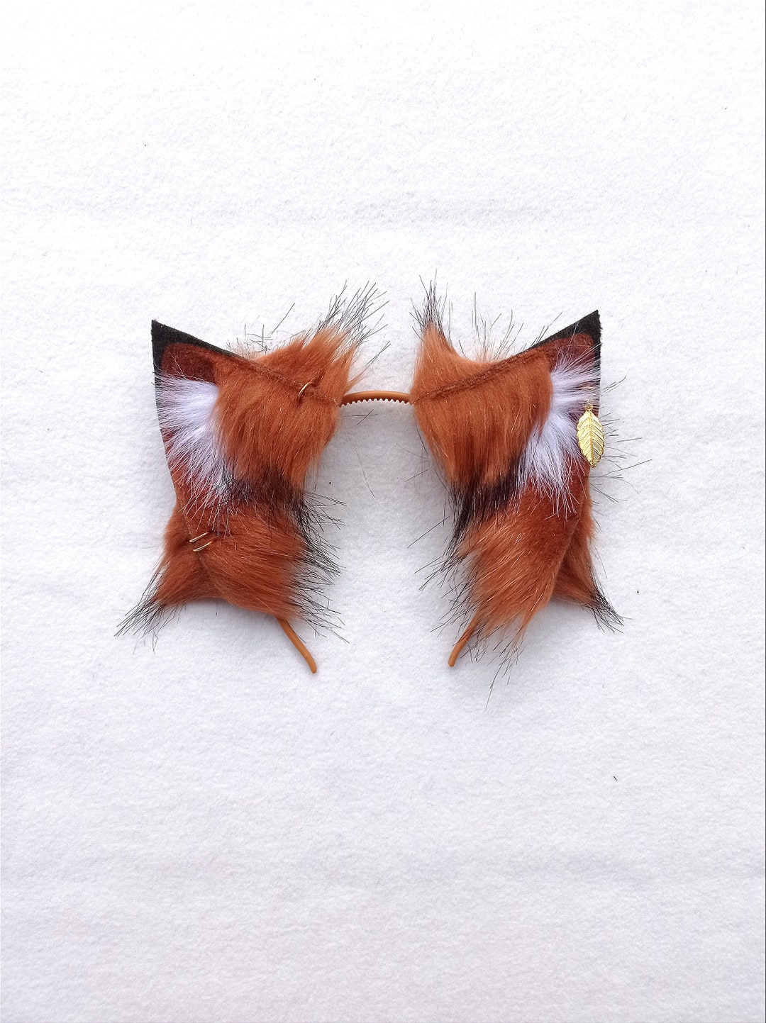 Red Fox Ears Ginger Faux Fur Furry Orange Kitsune Foxy Kumiho - Etsy