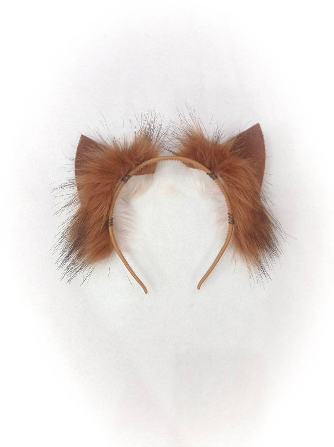 Red Fox Ears Ginger Faux Fur Furry Orange | Etsy